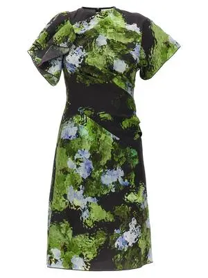 Victoria Beckham Floral Printed Dress - Multicolor