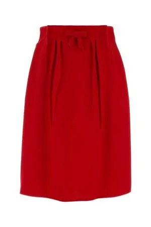 Prada Wool Skirt - Red