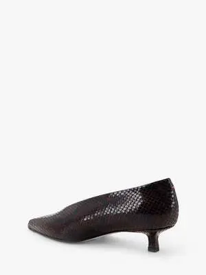 AeydĒ Leather Décolleté With Python Motif - Multicolor