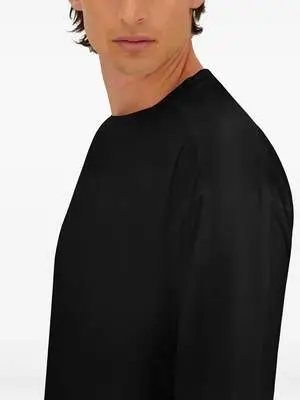 Herno Stretch-cotton Jersey T-shirt With Scuba Details - Black