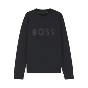 BOSS Logo Print Sweatshirt - Blue