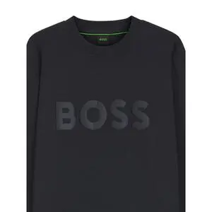 BOSS Logo Print Sweatshirt - Blue