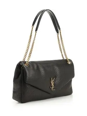 Saint Laurent Large Calypso Bag - Black