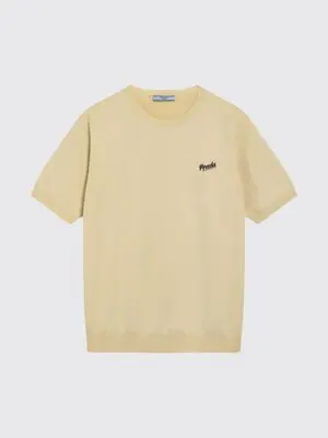 Prada Crew-neck Pullover In Silk And Cotton Blend - Multicolor