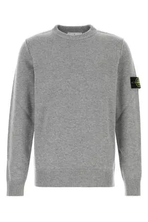 Stone Island Stone Island Wool Blend Pullover Gray