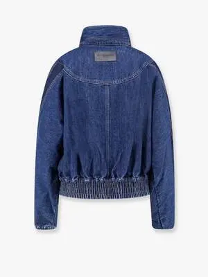 Givenchy Denim Jacket With Embroidered Lettering Logo