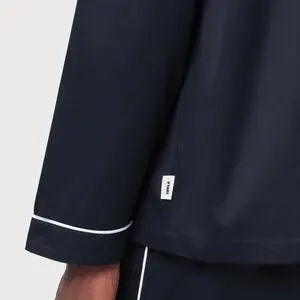 TEKLA White Pyjama Shirt - Blue