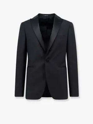 Tagliatore Tuxedo Virgin Wool Blazer - Multicolor