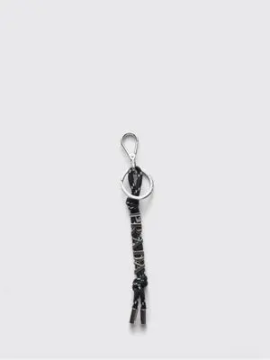 Prada Re-nylon Keychain With Logo - Black