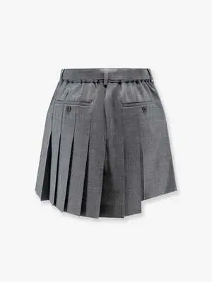 Sacai Pleated Wool Shorts