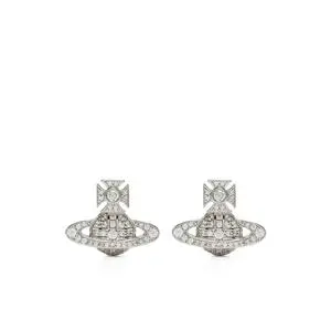 VIVIENNE WESTWOOD Crystal-embellished Orb Stud Earrings - Silver