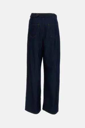 Dries Van Noten Wide Leg Jeans With Belt