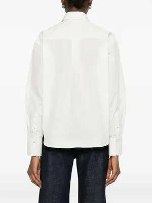 Victoria Beckham Embroidered Cropped Shirt