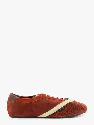 Celine The Flat Suede And Leather Sneakers - Multicolor