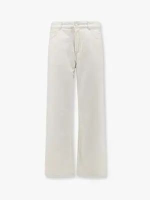 AMI Paris White Denim Trousers - Multicolor