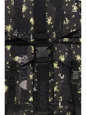 GANNI Re-tech Nylon Print Backpack