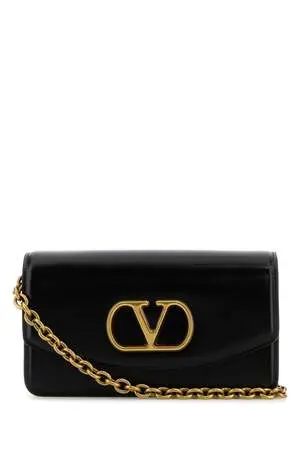 Valentino Garavani Leather Shoulder Bag - Black