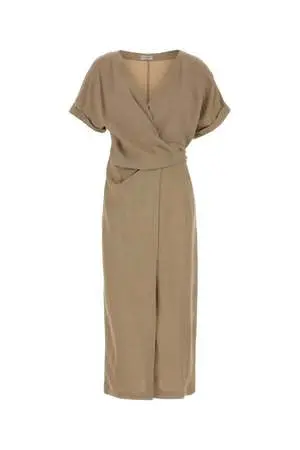 Brunello Cucinelli Cappuccino Jersey Dress - Brown