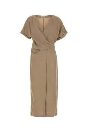 Brunello Cucinelli Cappuccino Jersey Dress - Brown
