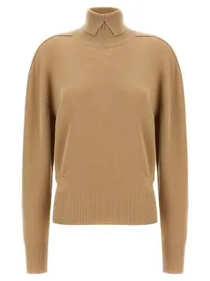Burberry Turtle-neck Sweater - Cream