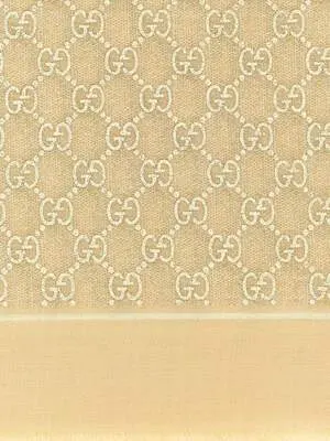 Gucci Gg Monogram Wool Stole - Cream