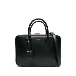 Saint Laurent Leather Tote - Black