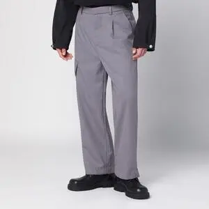 OAMC Peacemaker Grey Wool-blend Trousers - Gray