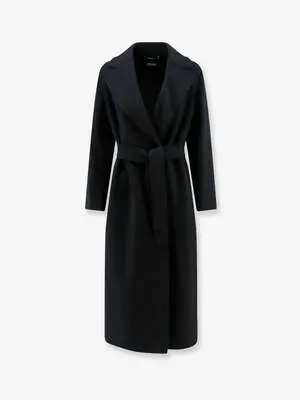 Max Mara Poldo Virgin Wool Coat - Black