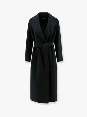 Max Mara S MAX MARA Poldo Virgin Wool Coat Black
