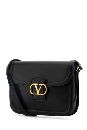 Valentino Garavani Leather 9to5 Shoulder Bag - Black