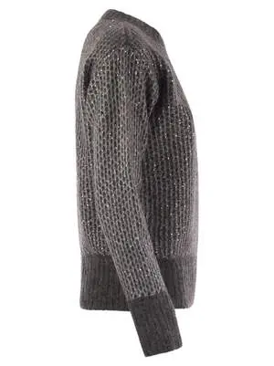 Herno Alpaca And Wool Crewneck Sweater - Gray