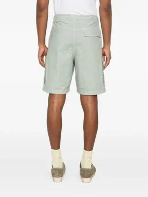 Stone Island Nylon Panama Loose Fit Cargo Bermudas - Green