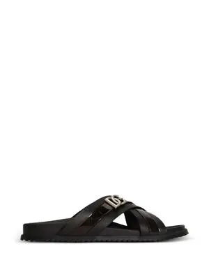 Dolce & Gabbana Animal-print Sandals - Black
