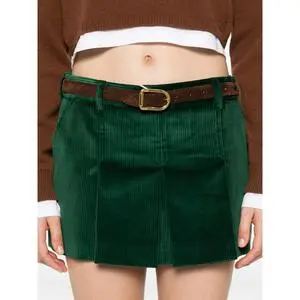 Miu Miu Corduroy Pleated Skirt