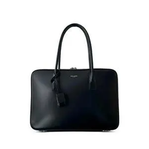 Saint Laurent Calfskin Brass Shoulder Bag - Black