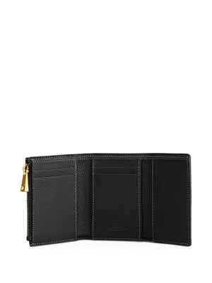 TOD'S Tri-fold Leather Wallet With Strap And Mini T Timeless Accessory
