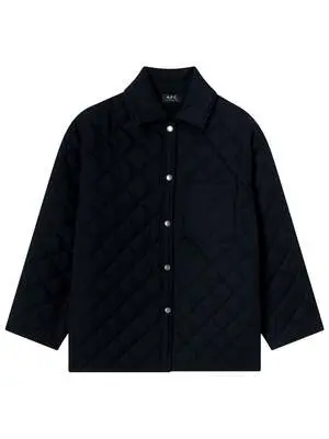 A.p.c. Georges Quilted Wool Jacket - Blue
