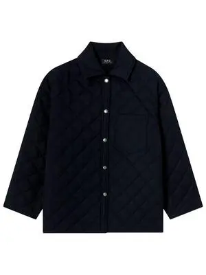 A.p.c. Georges Quilted Wool Jacket - Blue