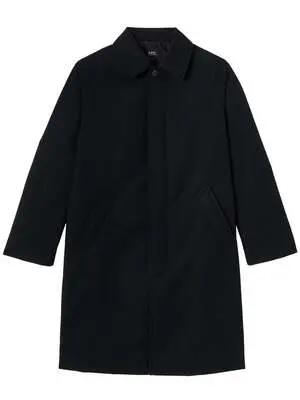 A.p.c. Water-repellent Wool Mac - Blue