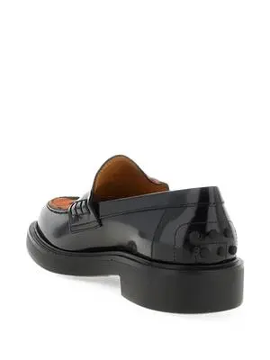 TOD'S Leather Loafers With Animal-print Panel