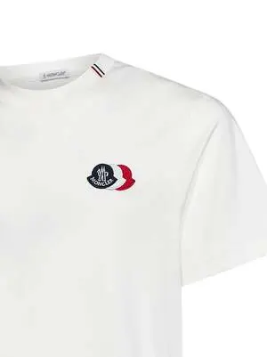 Moncler Natural Cotton Jersey Logo T-shirt