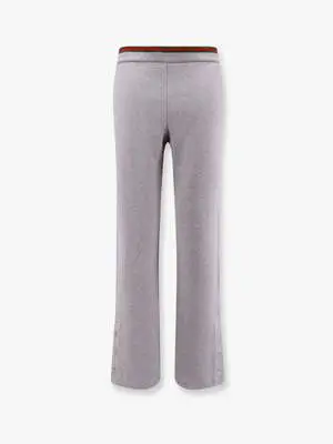 Gucci Cotton Blend Trouser With Web Detail - Multicolor