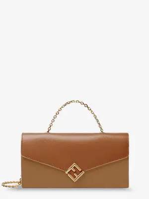 Fendi On Chain Ff Diamonds Leather Wallet - Multicolor