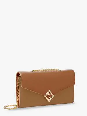 Fendi On Chain Ff Diamonds Leather Wallet