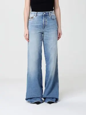Gucci Cotton Denim Wide-leg Jeans - Blue
