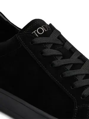 TOD'S Suede Sneakers With Stamped Logo - Brown