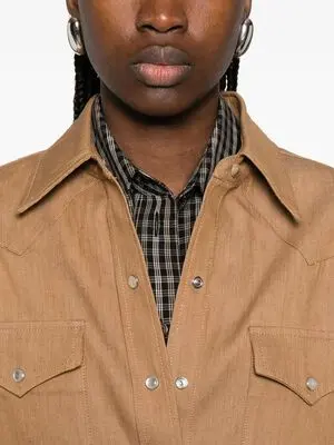 A.p.c. Japanese Denim Western Shirt - Brown