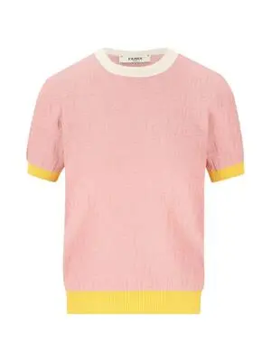 Fendi Cotton And Silk Blend Sweater - Multicolor