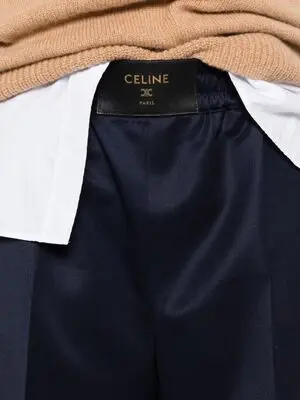 Celine Logo Wool Shorts