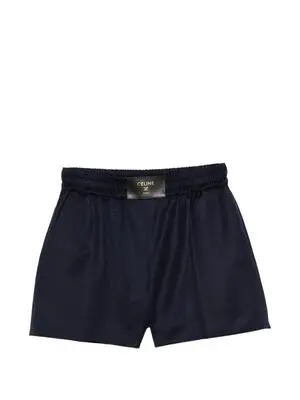 Celine Logo Wool Shorts - Multicolor